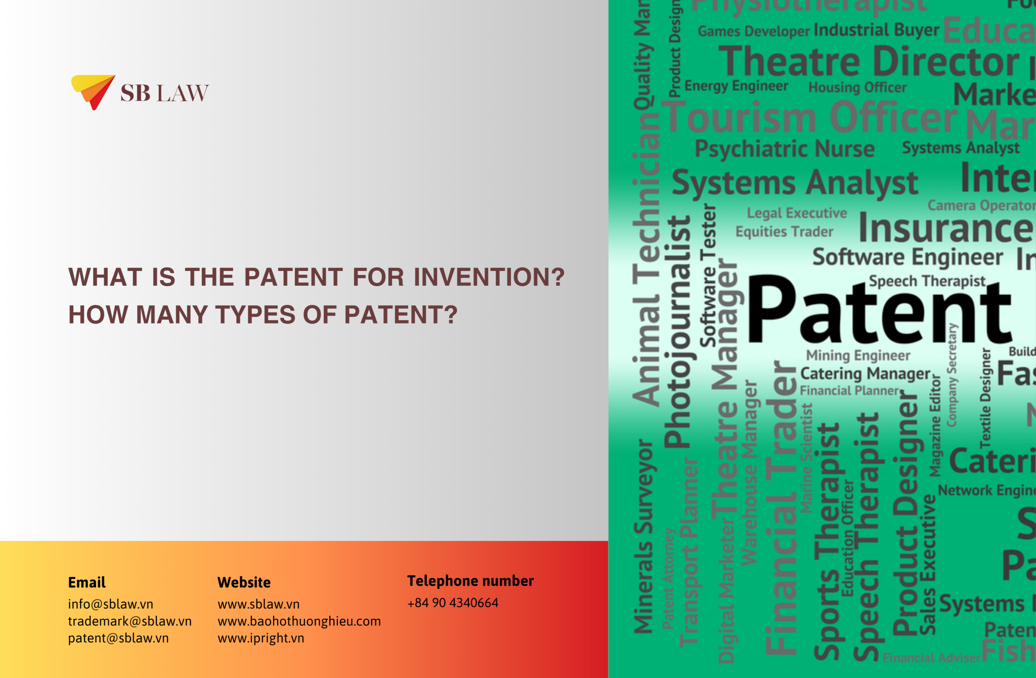 What is the Patent for Invention? How many types of Patent?